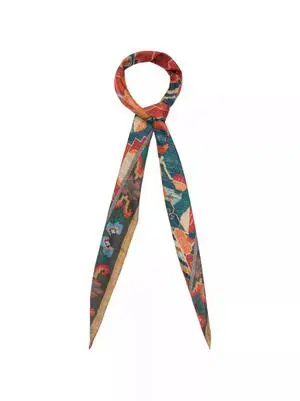PIERRE-LOUIS MASCIA Aloeuw Floral-print Scarf - Blue