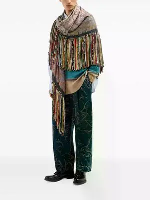 PIERRE-LOUIS MASCIA Dylan Botanical-pattern Wide-leg Trousers