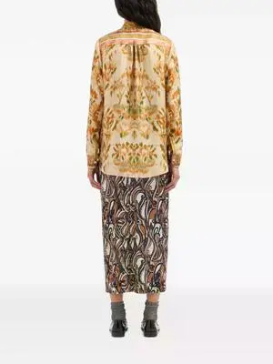 PIERRE-LOUIS MASCIA Aloe Long-sleeve Silk Shirt