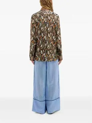 PIERRE-LOUIS MASCIA Abstract-print Silk Shirt