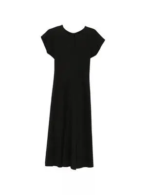 Dixie Short-sleeve A-line Maxi Dress - Black