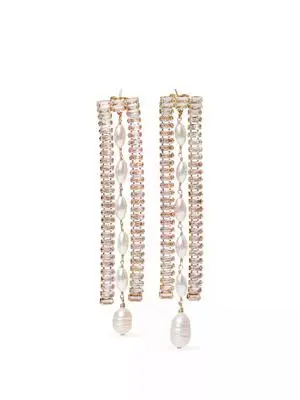 TWINSET Earrings With Rhinestones And Pearls - Gold