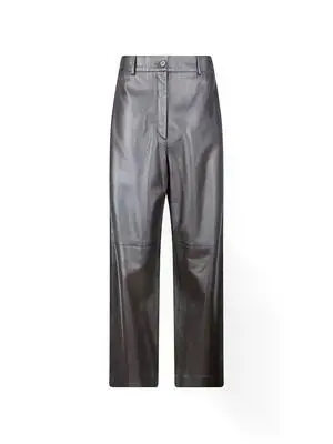 P.a.r.o.s.h Smooth Grain Panelled Leather Trousers