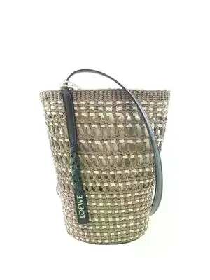 Loewe 2010-2026 Raffia Blade Pocket Bag Bucket Bag - Brown
