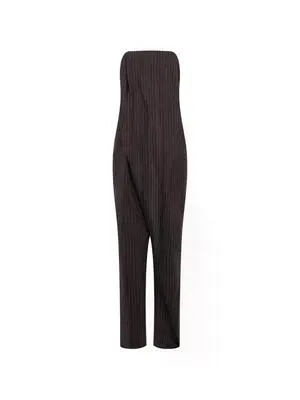 Elisabetta Franchi Cool Wool Pinstriped Jumpsuit