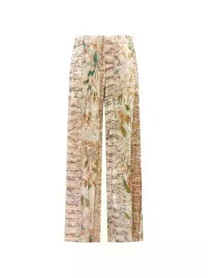 PIERRE-LOUIS MASCIA Abstract-print Palazzo Pants - Neutrals