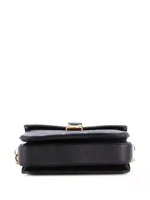LOUIS VUITTON Monogram Empreinte Leather East West Pochette Metis Crossbody Bag - Black