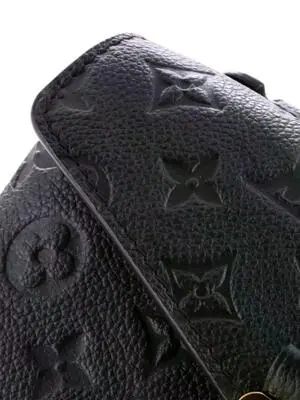 LOUIS VUITTON Monogram Empreinte Leather East West Pochette Metis Crossbody Bag - Black