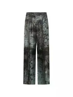 PIERRE-LOUIS MASCIA Floral-print Palazzo Trousers - Grey