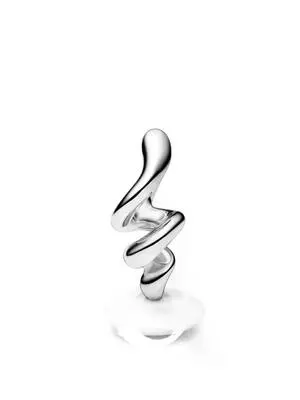 MARIA BLACK Coil Huggie Earrings - Silver