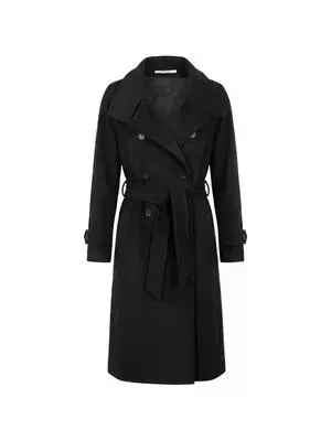 Tagliatore Henryka Double-breasted Belted Coat - Black