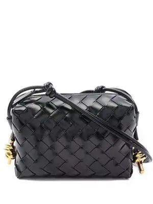 BOTTEGA VENETA 2012-2026 Mini Lambskin Intrecciato Loop Camera Bag Crossbody Bag