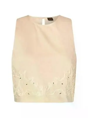 BOSS Embroidered Cropped Top