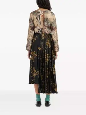 PIERRE-LOUIS MASCIA Ceto Pleated Asymmetric Skirt