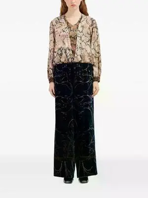 PIERRE-LOUIS MASCIA Aloe Floral-print Silk Blouse
