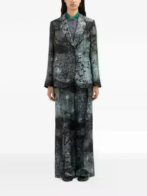 PIERRE-LOUIS MASCIA Floral-print Single-breasted Blazer
