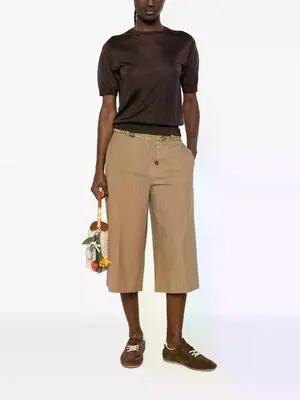 Maje Short-sleeve Metallic-effect T-shirt