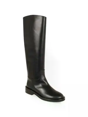 VIA ROMA 15 Leather Knee-high Boots - Black