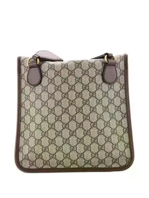 Gucci Neo Vintage Envelope Messenger Gg Coated Canvas Medium Crossbody Bag - Brown