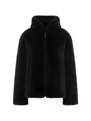 YVES SALOMON Reversible Shearling Leather Jacket - Black