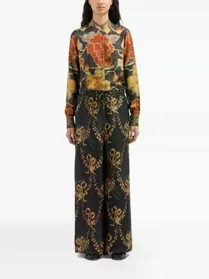 PIERRE-LOUIS MASCIA Floral-print Silk Palazzo Pants