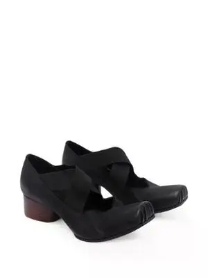 UMA WANG Crossover-strap Block-heel Ballet Flats