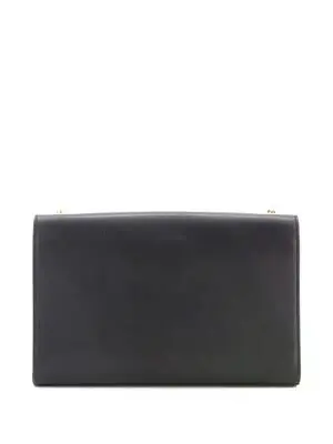Saint Laurent Leather Monogram Cross Body Bag - Black