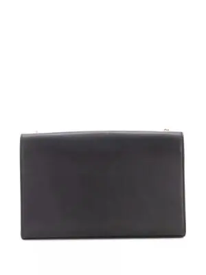 Saint Laurent Leather Monogram Cross Body Bag - Black