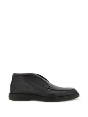 Santoni Hammered Leather Ankle Boots
