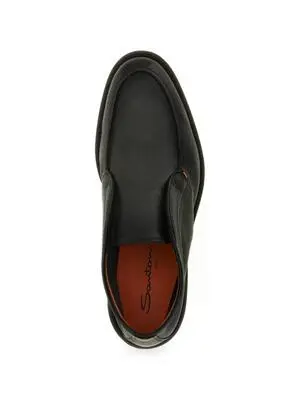 Santoni Hammered Leather Ankle Boots