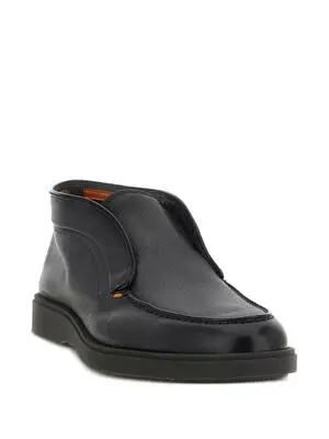 Santoni Hammered Leather Ankle Boots - Grey