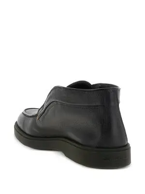 Santoni Hammered Leather Ankle Boots - Grey