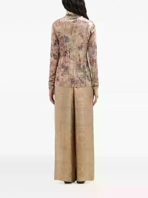 PIERRE-LOUIS MASCIA Printed Turtleneck Top