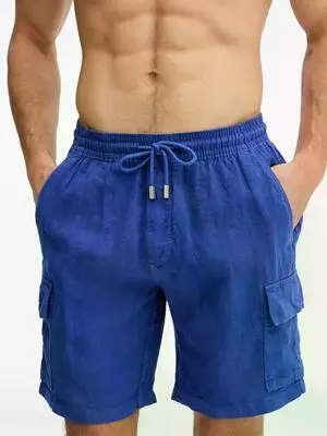 Vilebrequin Linen Cargo Shorts - Blue
