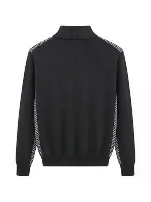 TOMBOLINI Herringbone-pattern Zip-up Cardigan - Blue