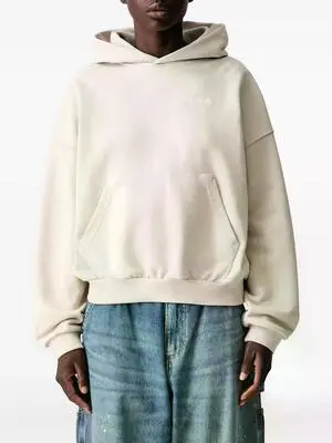 WRSTBHVR Logo-embroidered Pouch-pocket Hoodie - Grey