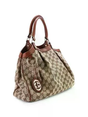 Gucci Sukey Gg Canvas With Leather Medium Tote Bag
