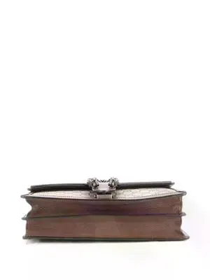 Gucci Dionysus Top Handle Chain Bag Gg Coated Canvas Small Satchel