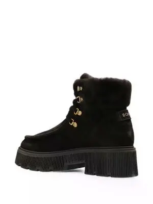 Bogner Turin Shearling-trim Leather Boots
