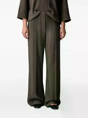 Joseph Ribkoff Plissé-effect Wide-leg Trousers - Grey