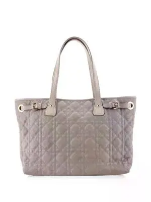 Dior Panarea Cannage Quilt Canvas Small Tote Bag