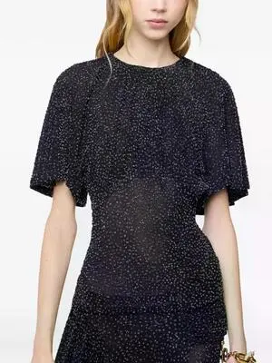 Rabanne Textured Ruched Blouse