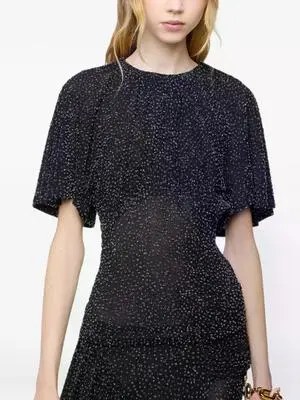 Rabanne Textured Ruched Blouse