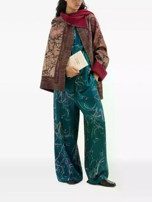 PIERRE-LOUIS MASCIA Aloe Botanical-print Silk Shirt