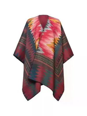 PIERRE-LOUIS MASCIA Pancake Poncho Cape - Red