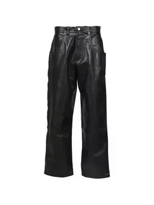Vetements Leather Trousers - Black