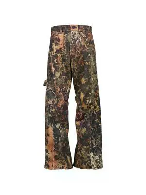 We11Done Abstract-print Corduroy Trousers