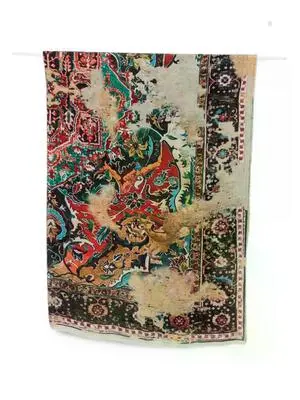 Faliero Sarti Graphic-print Fringed Scarf - Neutrals