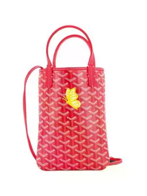Goyard Printed Coated Canvas And Printed Canvas Mini Tote Bag - Red
