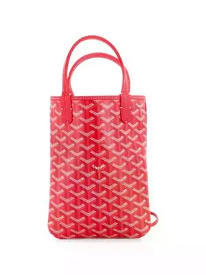 Goyard Printed Coated Canvas And Printed Canvas Mini Tote Bag - Red